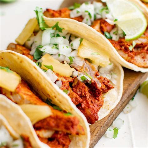 Authentic Tacos Al Pastor Pork Tacos