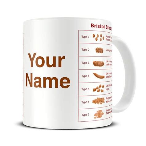 Personalised Bristol Stool Chart Mug Funny Nurse T Mg097 Stool
