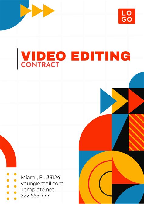 Free Video Editing Contract Template To Edit Online