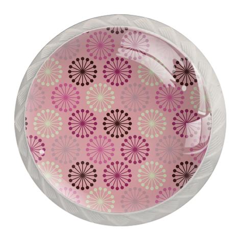 4 Pcs Dandelion Knobs For Kitchen Cabinet Cupboard Dresser Bookcase Drawer Pulls Handles Round