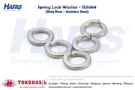 Jual Ring Peer Ring Pir Stainless Ss304 M10 Spring Lock Washer Wl