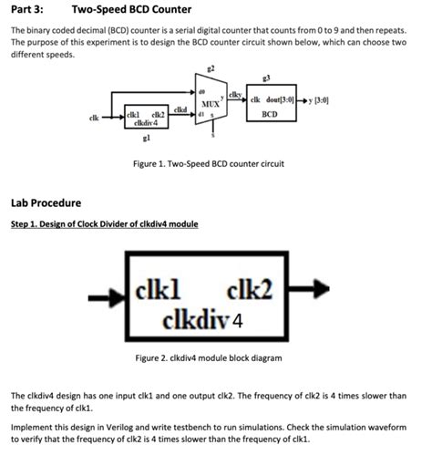 Solved The Binary Coded Decimal Bcd Counter Is A Serial