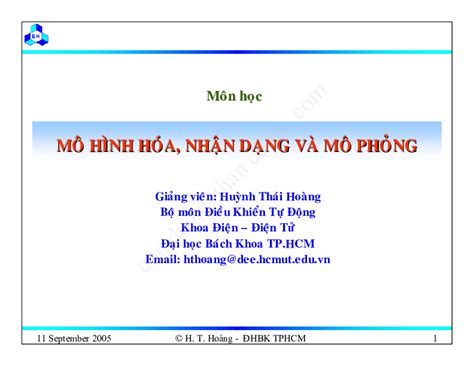 PDF Mô Hình Hóa Nhận Dạng Và Mô Phỏng Đh Bách Khoa Hcm Huỳnh Thái Hoàng Chuong Ndht K Pdf