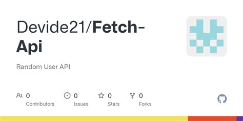 Github Devide21fetch Api Random User Api