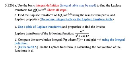 Solved 20 A Use The Basic Integral Definition Integral