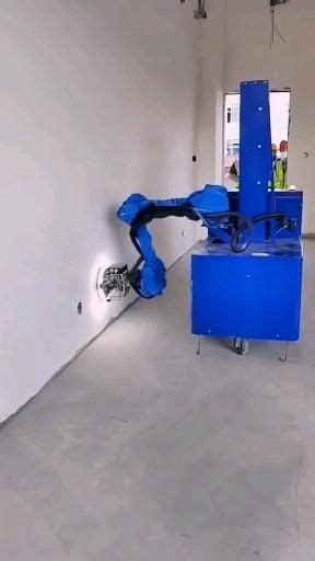 Robot Moving Along Wall In Empty Room