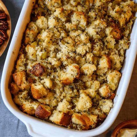 Classic Butter Herb Stuffing Isabells Kitchen