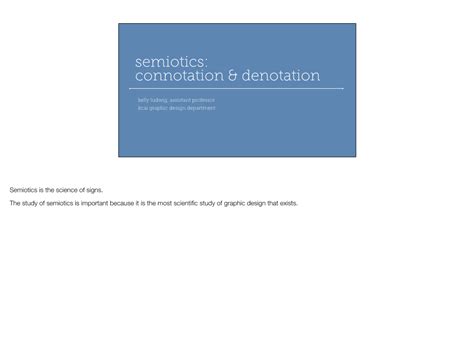 Semiotics Connotation And Denotation Docslib Semiotics Connotation And Denotation Docslib