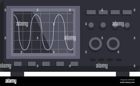 Detailed Digital Oscilloscope Vector Illustration For Scientific Laboratory Electrical