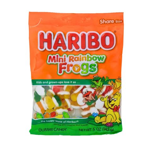 Haribo Mini Rainbow Frogs Gummy Candies Retro Candy