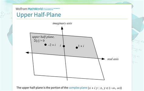 Upper Half Plane From Wolfram Mathworld