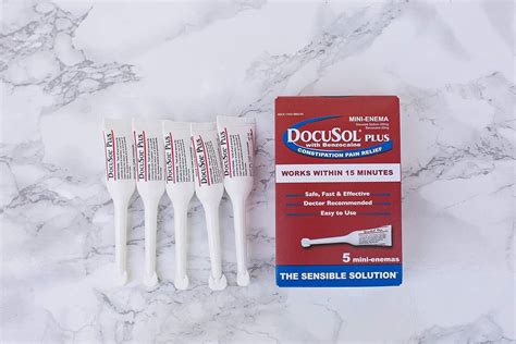 Docusol Plus Docusate Sodium With Benzocaine Mini Enema Clear 5 Ml 5
