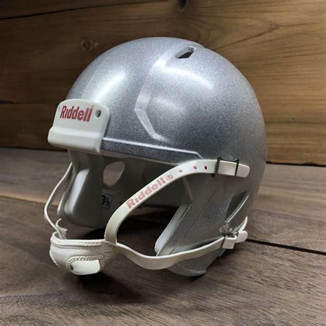 Riddell Speed Mini Football Helmet Shell Metallic Silver 417 Helmets