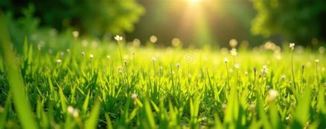 Sun Dappled Meadow Long Grass Uneven Surface Grass Surface Stock