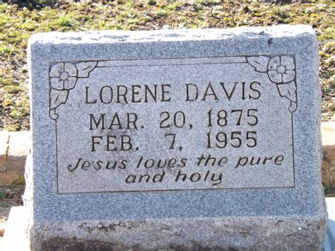 Lorene Bolen Davis 1875 1955 Memorial Find A Grave