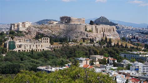 Photo From Filopappou Hill With Views To The Acropolis And The