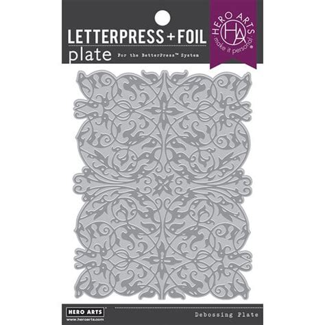 Hero Arts Letterpress And Foil Plate Lacy Filigree