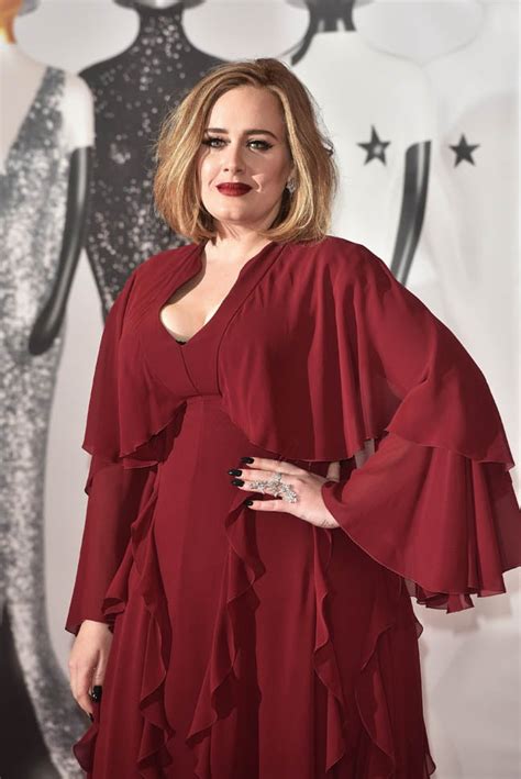 Adele In Red At The 2016 Brit Awards Where She Announced Support For Kesha Lainey Gossip