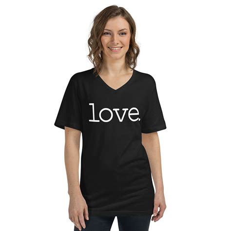 Love Unisex Short Sleeve V Neck T Shirt The Porch Collection