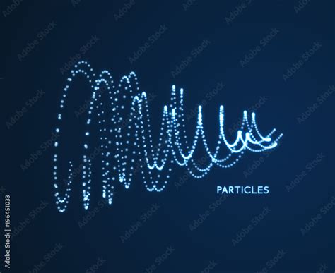 Wavy Background Array With Dynamic Particles Composition With Motion Effect D Technology