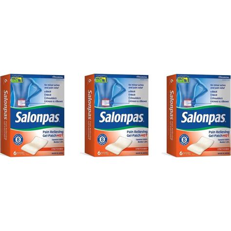 Salonpas Hot Gel Patch 6ct 3 Pack Online Marketplace Everymarket