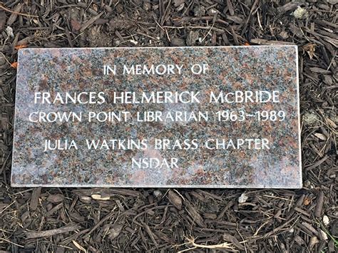 Crown Point Community Library Dedication Of Memorial Stone For