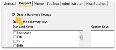 Disabling Hardware Keys Custom And Shortcut Keys
