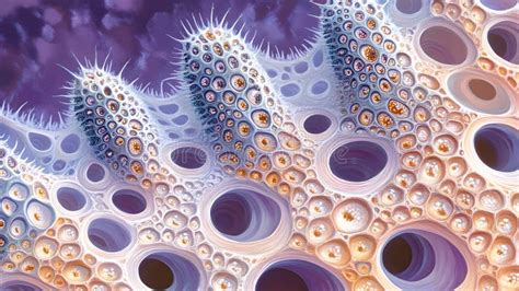 Abstract Cellular Structure Ai Art Microscopic Royalty Free Image