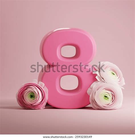 3d Render Big Pink 3d Digit Ai Generated Image 2593230149 Shutterstock