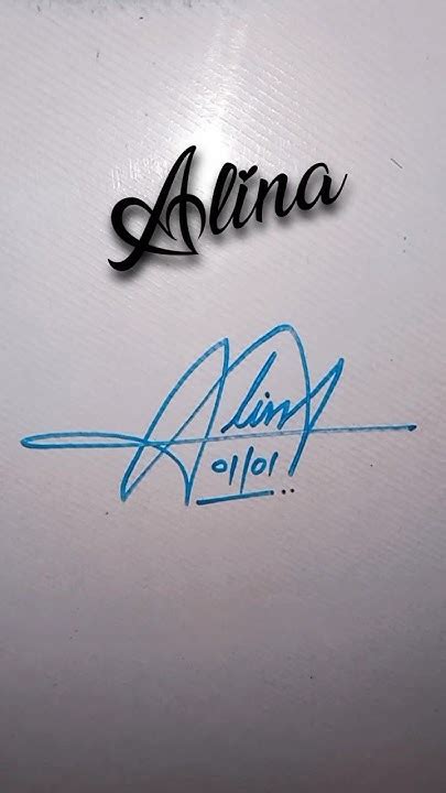 Alina Name Signature Style Signature Shorts Youtube