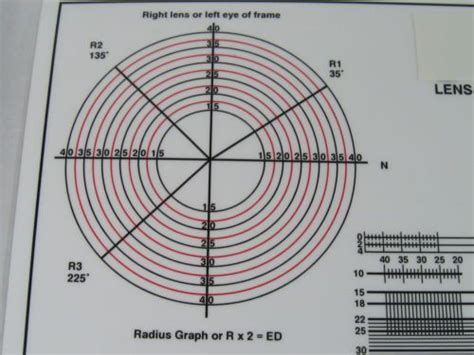 Optician Lens Blank Size Calculator De Centration Chart Template