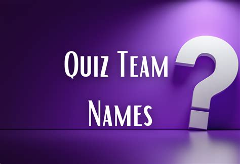250 Pub Quiz Team Names For Adults