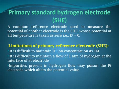 Type Of Electrode Reference Electrode Calomel And Silver Silver
