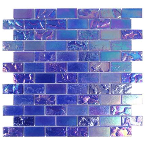 Beachwalk Ultra Blue Iridescent Mini Brick 1x2 Pool Tile