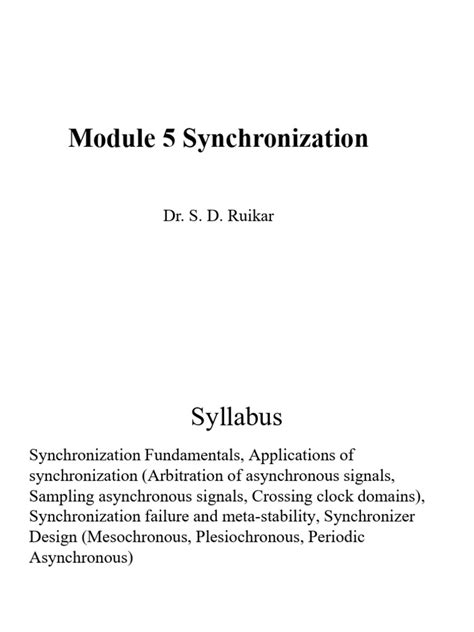 Synchronization Pdf Electrical Circuits Electronic Design