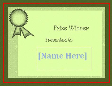 Winner Certificate Template Free Word Templates