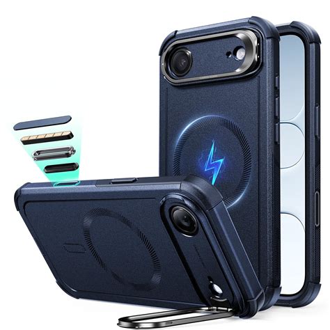 Shockproof Blue Magsafe Iphone Air Case With Camera Stand Esr Cyber