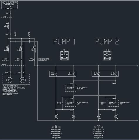Control Sump Pump Schematic Diagram 2 Pumps 3 Float Switches