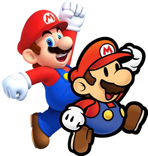 Mario And Paper Mario Jumping By Banjo2015 On Deviantart