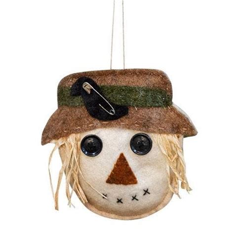 Felt Scarecrow Head Ornament The Fox Decor