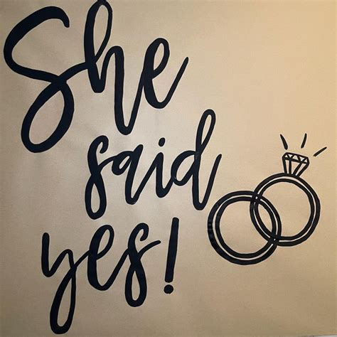 She Said Yes Banner Etsy