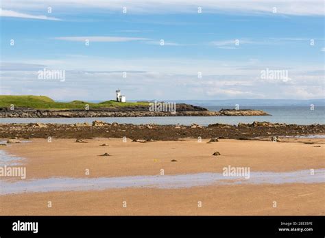 Elie Ruby Bay Elie Woodhaven Beach And Elie Ness Lighthouse Elie Fife Scotland Uk Stock