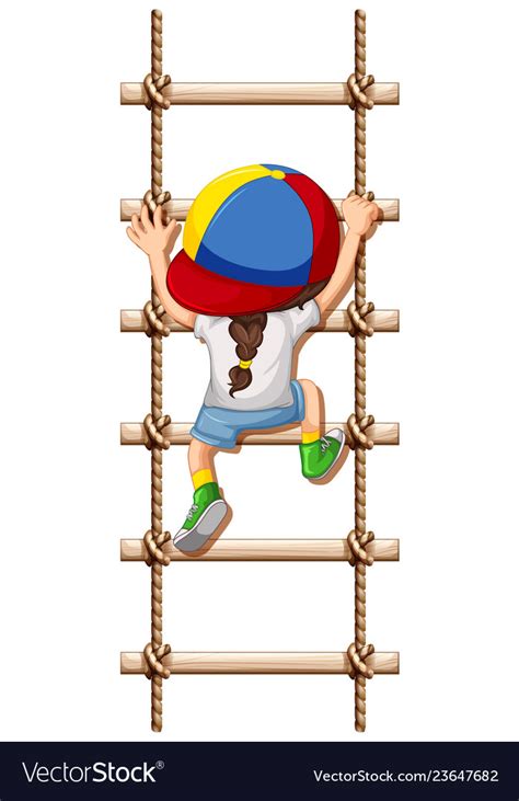 Girl Climbing Clipart