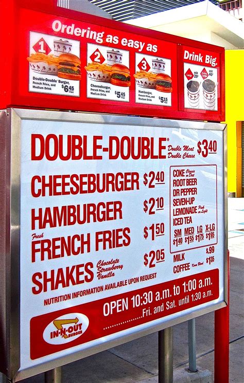 In N Out Burgers Secret Menu Revealed Drive Through Menu Design In