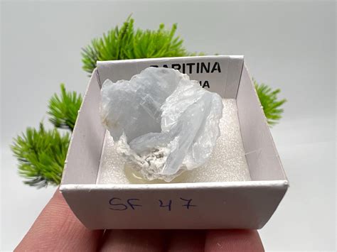 Barita Azul De Murcia España Ejemplar Mineral Barita Azul Barita