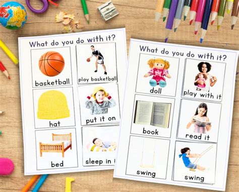 Object Function Speech Therapy Matching Cards Activity Sped Spedspookysale