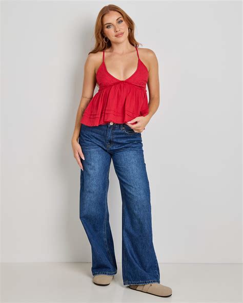 Shop Mooloola Leah Top In Berry Fast Shipping And Easy Returns City