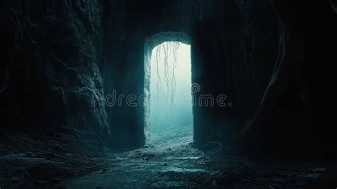 A Dark Cave With A Small Opening Stock Illustration Illustration Of Travel Background 357667455