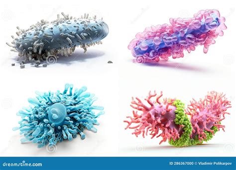 Bacteria Set Isolated On White Background Stock Illustration Illustration Of Bacteria