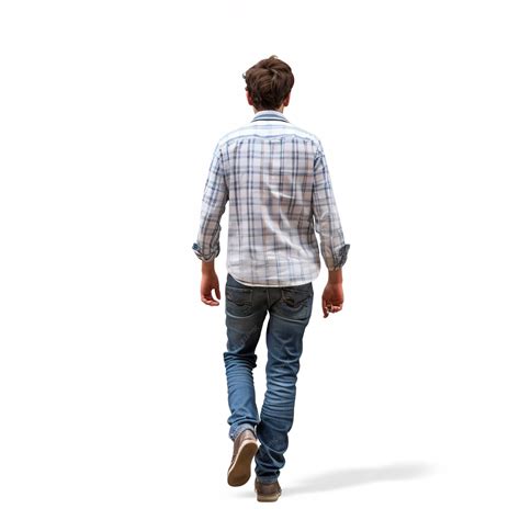 Premium Photo Portrait Of A Young Man Walking Back View